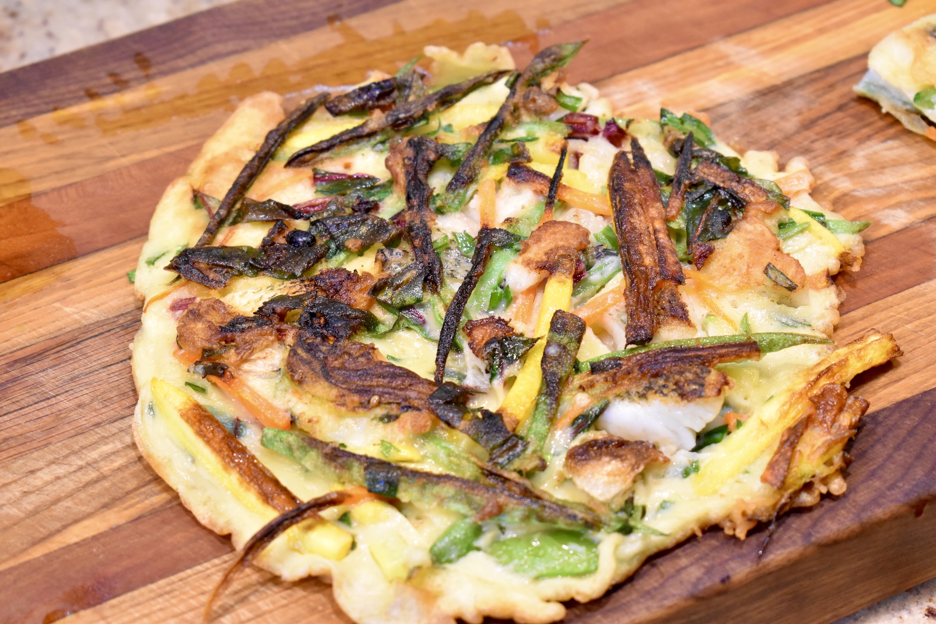 Bass and Veggie Jeon - Recipes - The Intrepid Eater