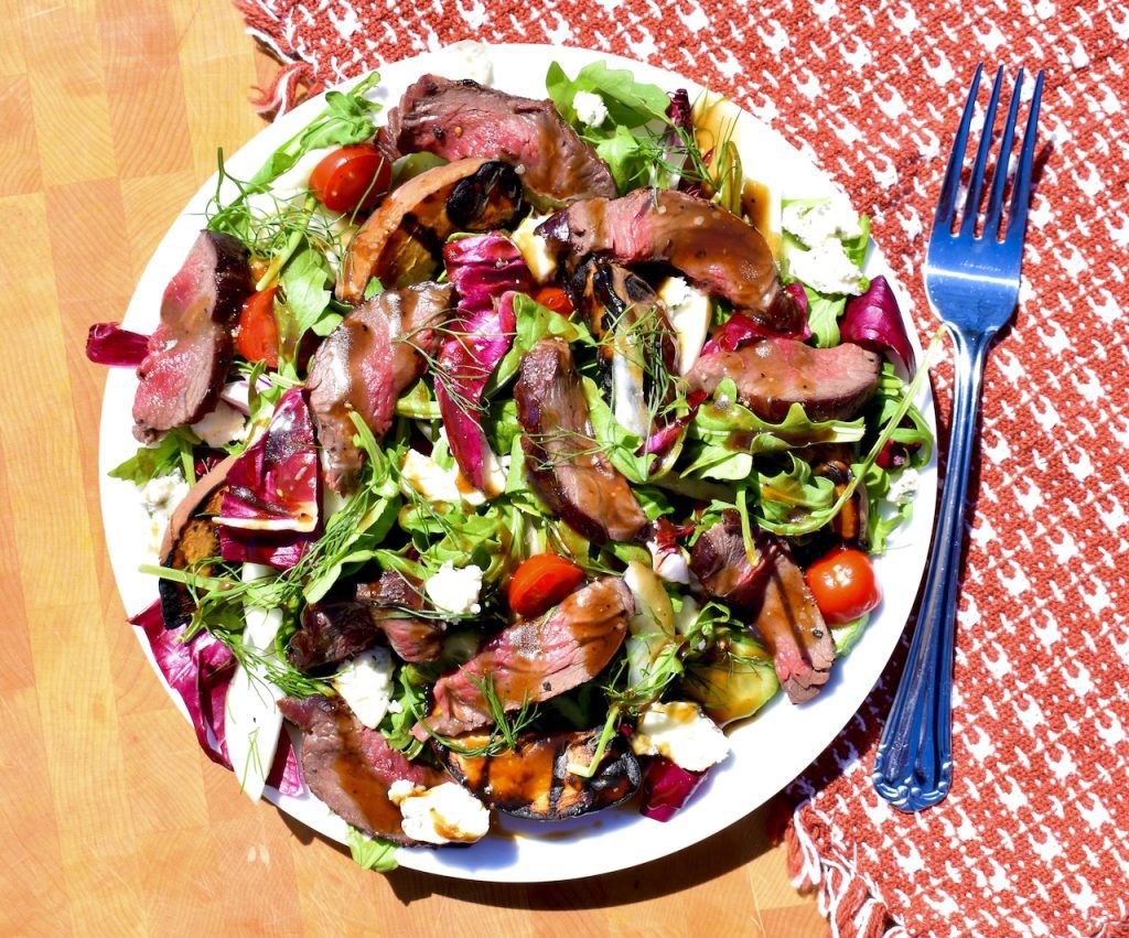 Grilled Venison Steak and Peach Salad - Recipes - The Intrepid Eater