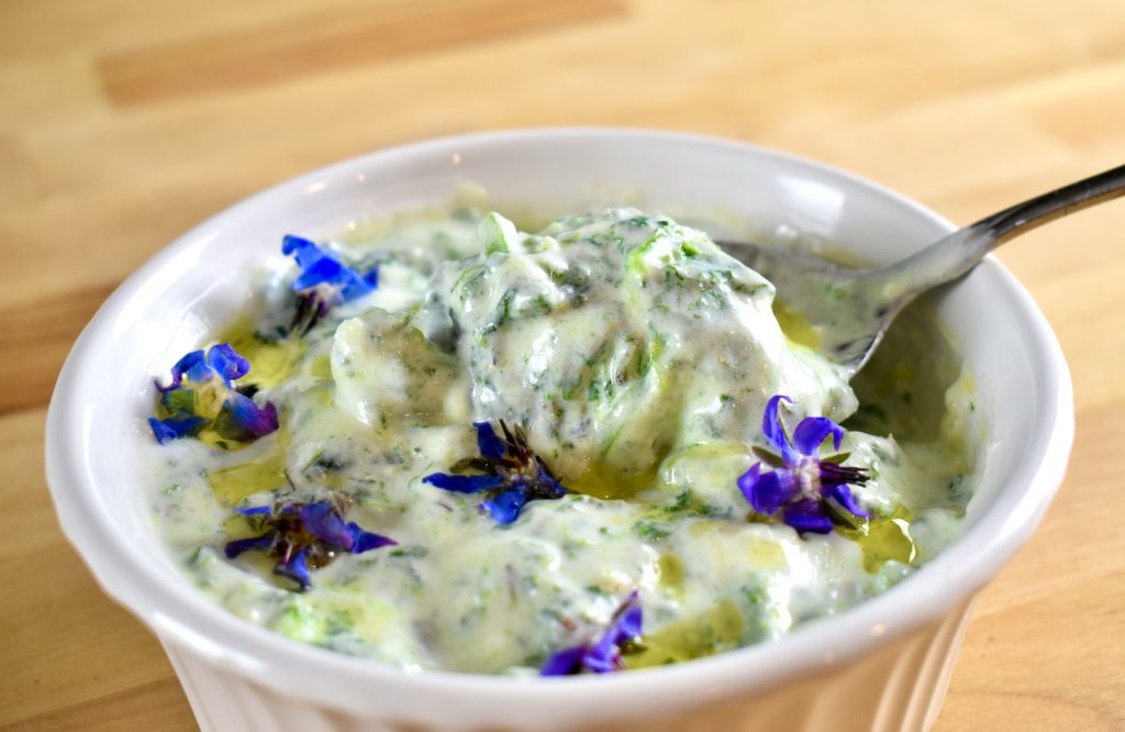 Turkish Borage in Yogurt (Jajik) - Recipes - The Intrepid Eater