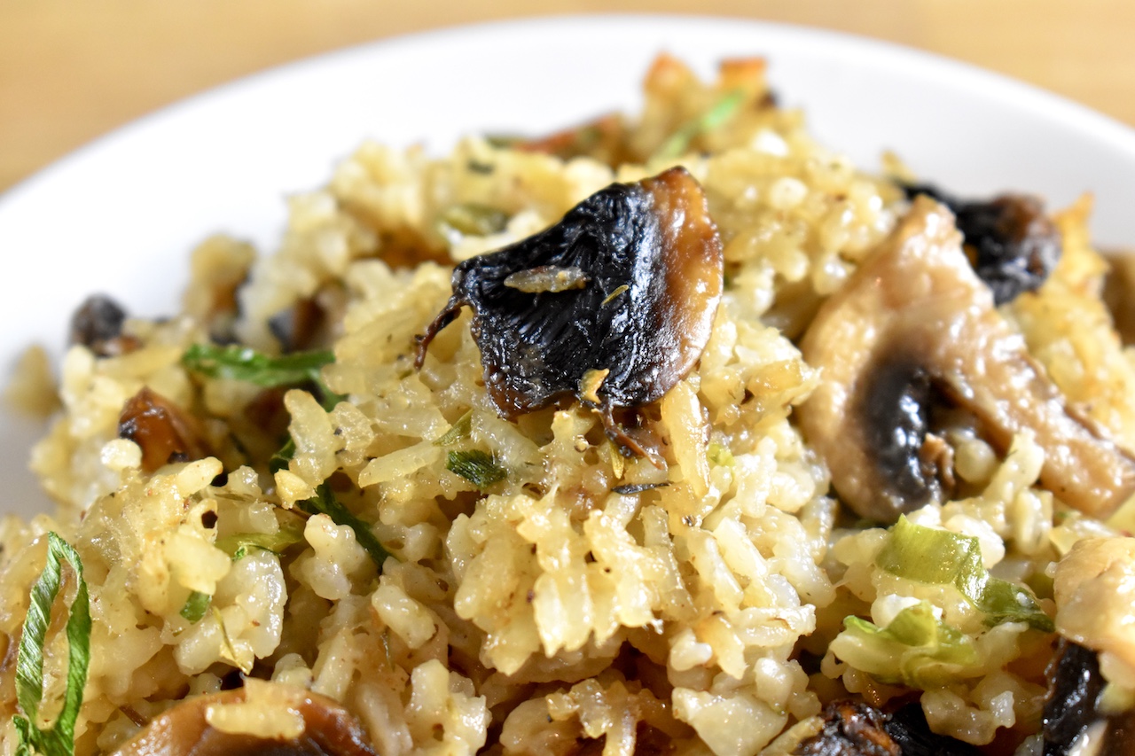 Baked Mushroom Rice - Recipes - The Intrepid Eater