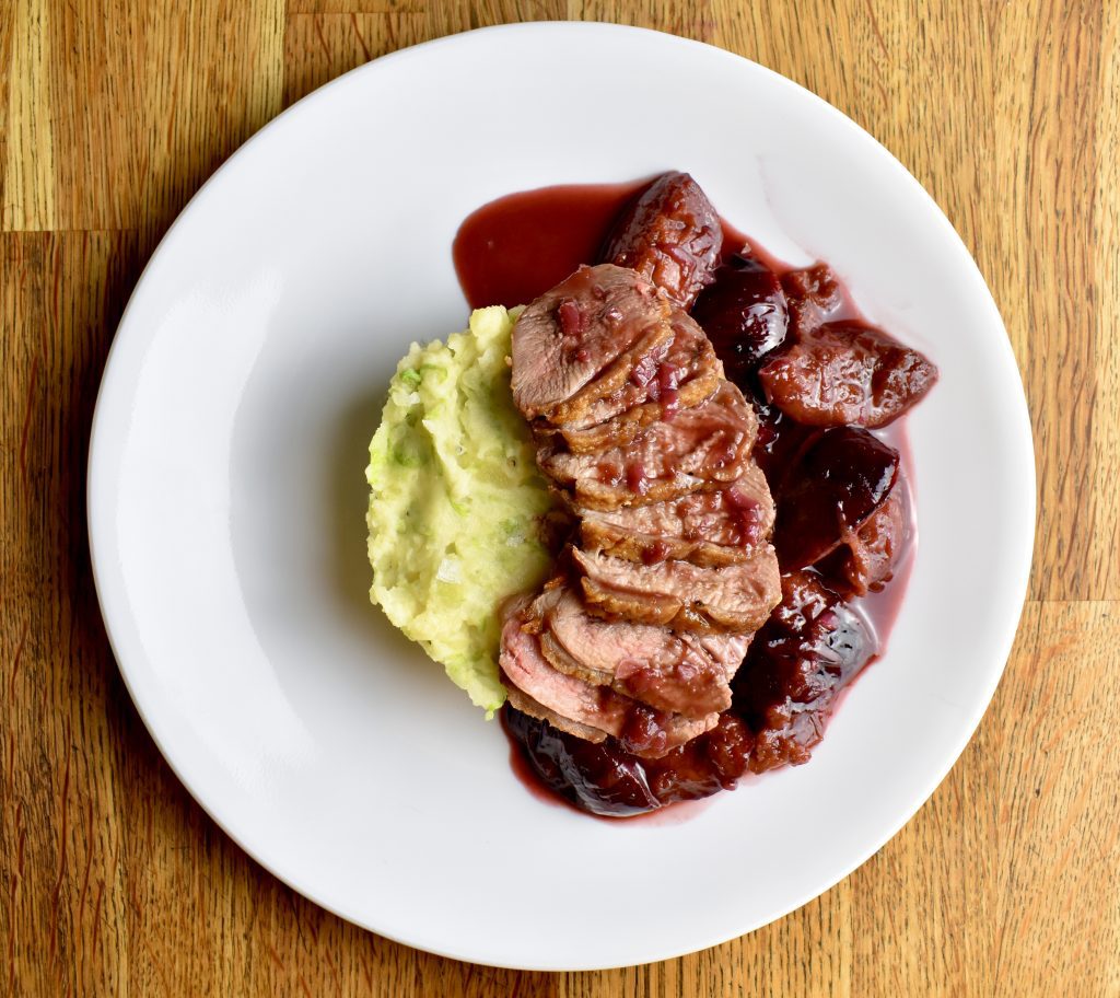 Seared Duck Breasts with Stewed Plums - Recipes - The Intrepid Eater
