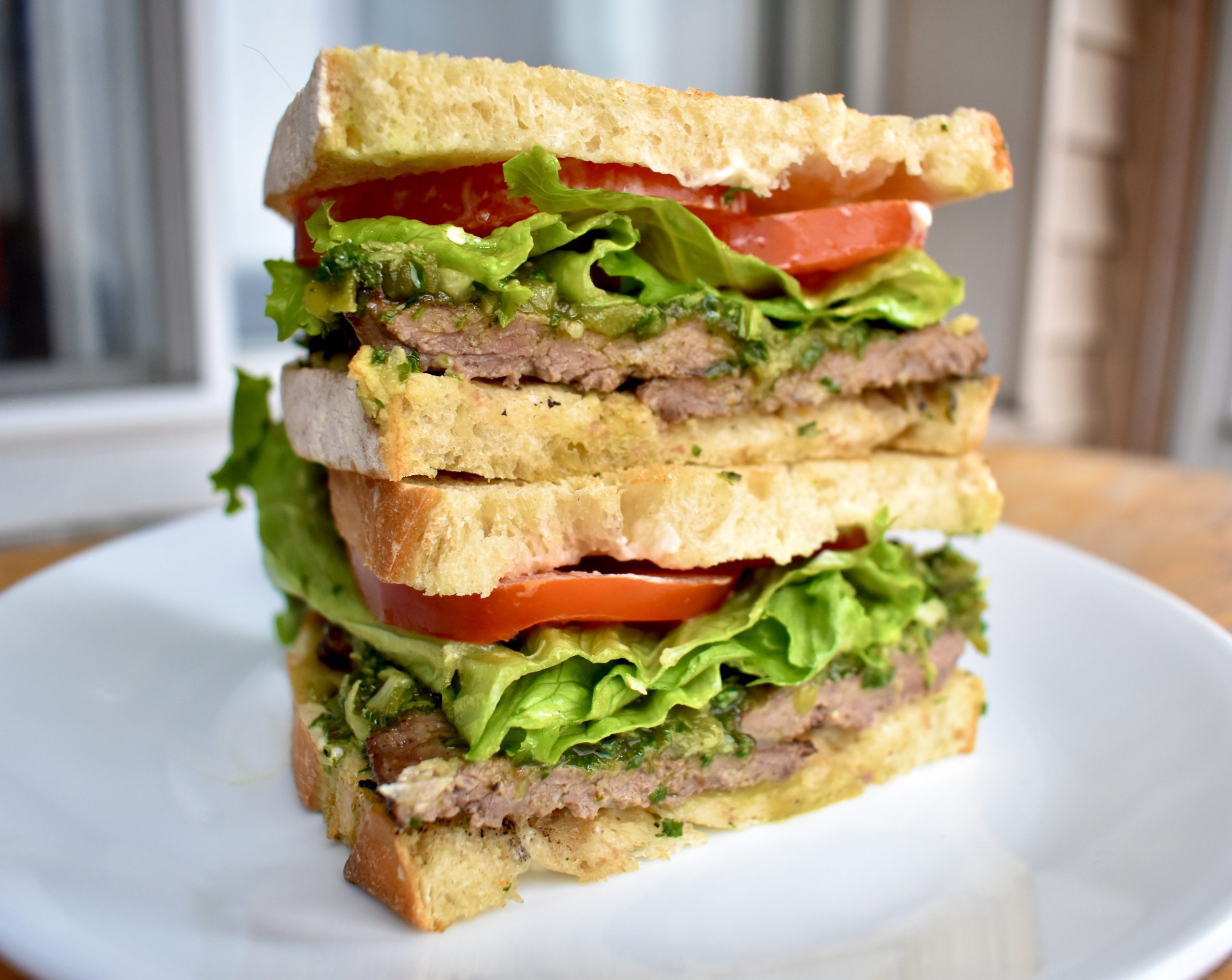 Venison Cube Steak Sandwiches with Poblano-Lime Chimichurri - The ...