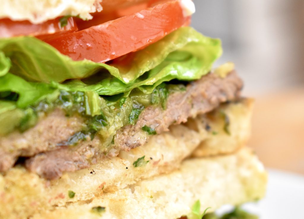 Venison Cube Steak Sandwiches with Poblano-Lime Chimichurri - The ...